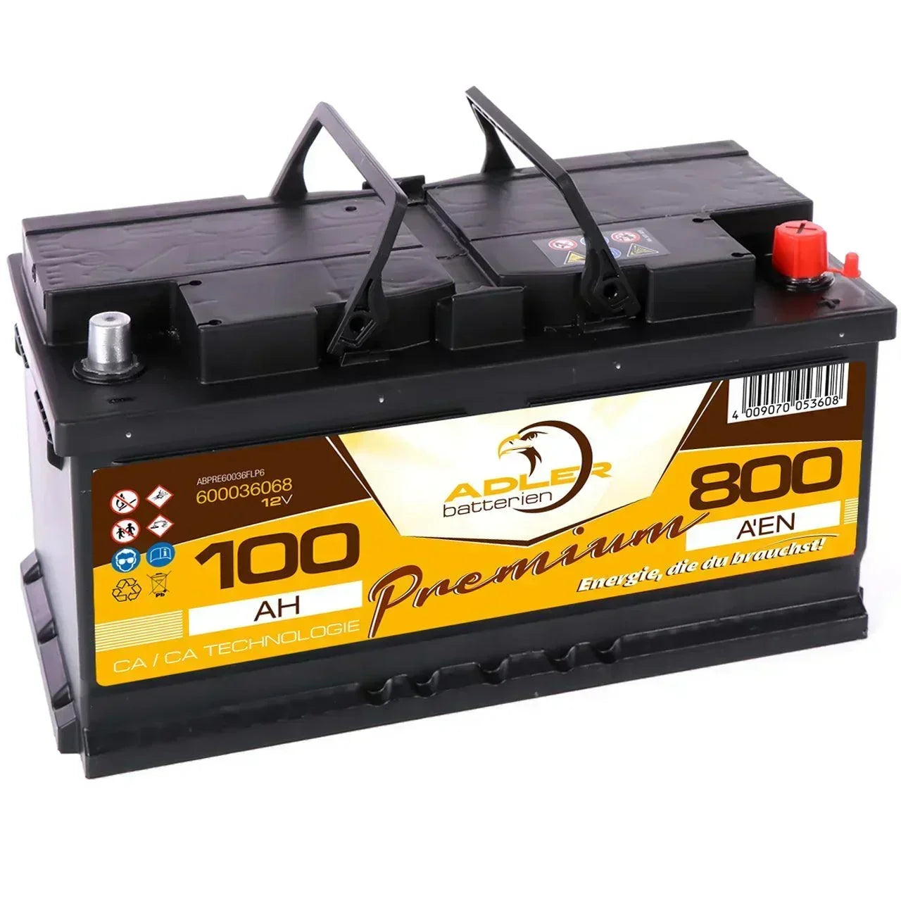 Adler Starterbatterie 12V 100Ah PKW, starterbatterie 12v 100ah