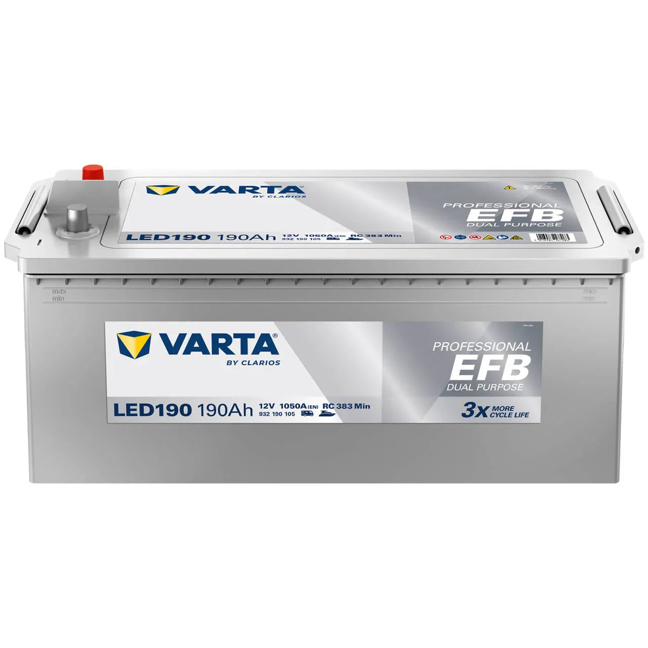 Varta LED190 Professional Dual Purpose EFB 12V 190Ah 1050A/EN Starter-
